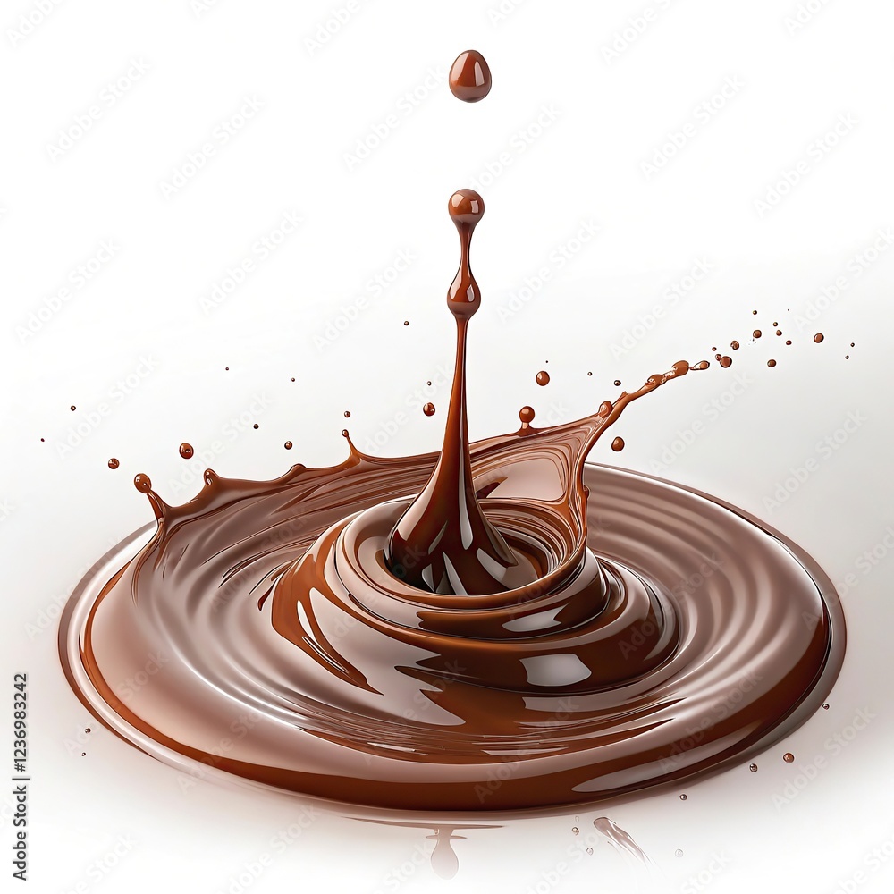chocolate drop splash isolated on transparent background - food, drink ...
