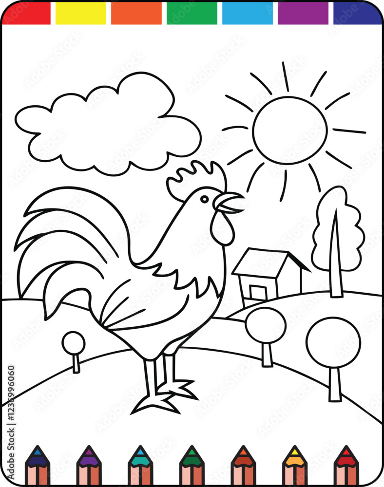 Charming Farm Animals Printable Coloring Pages, Farm Life Coloring ...