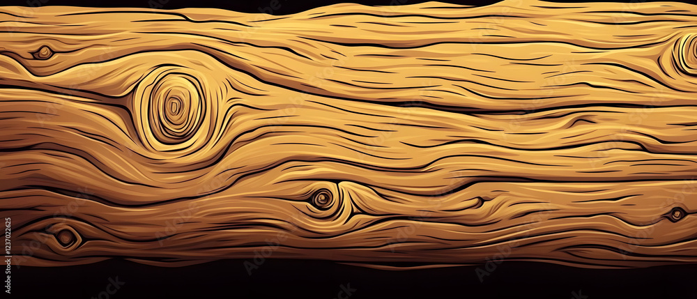Rough oak wood grain texture in a vector cartoon illustration style for ...