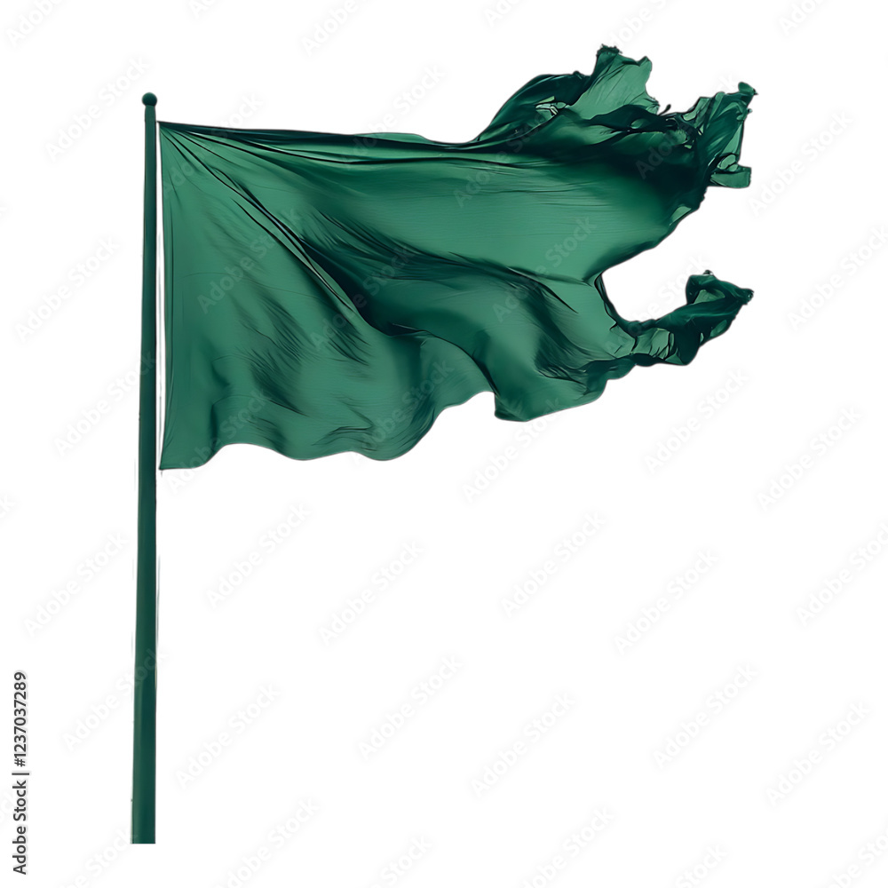 PNG Saudia Green Islamic Flag Isolated Against a Transparent Background ...