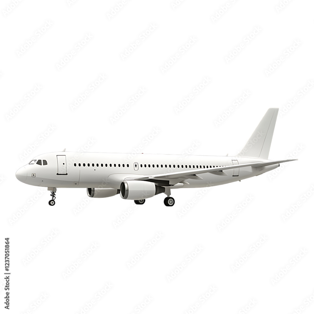 PNG Commercial Jet Airplane Against Transparent Background for Travel ...