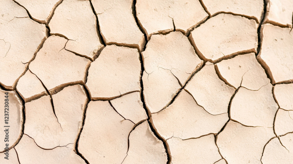 Dry cracked earth surface showing deep fissures and textures, Global Warming and Climate Crisis ...