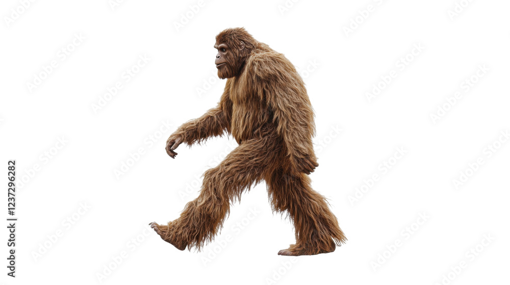 Bigfoot walking on transparent background, perfect for easy integration ...