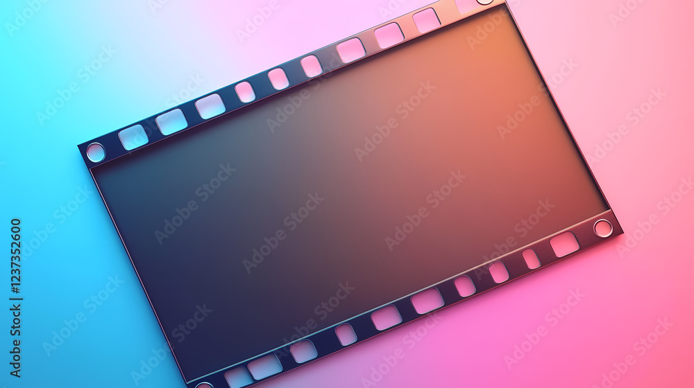 A film frame with a black matte border and a subtle gradient effect in ...