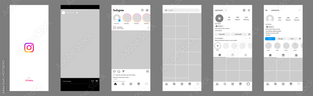 instagram mockup social media template , new update instagram post mock ...