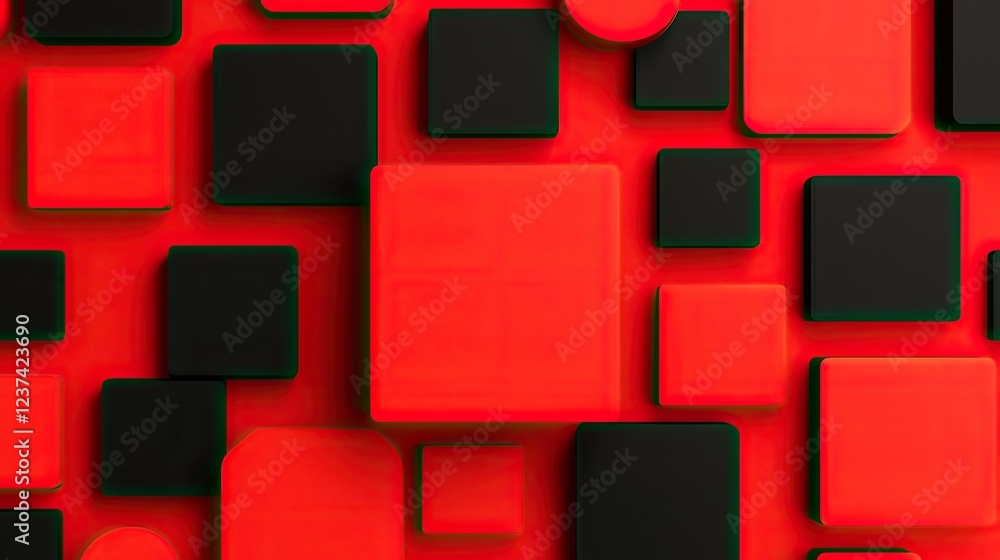 eCommerce seasonal campaign concept. A vibrant composition of red and ...