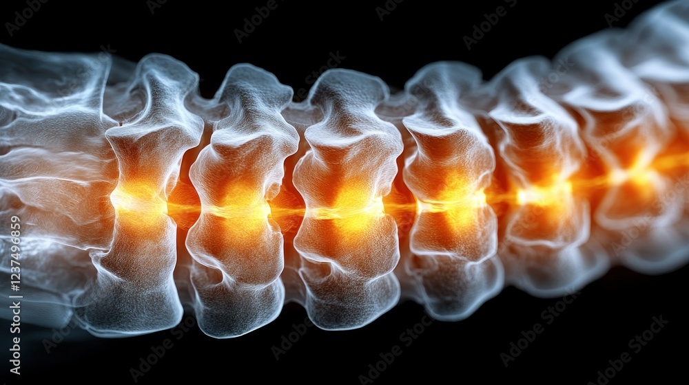 Lumbar Spine Anatomy: Detailed Illustration of Vertebrae and ...