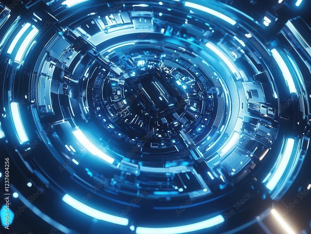 Hyper-Detailed AI Supercomputer Circuitry Texture for Tech Advertising ...