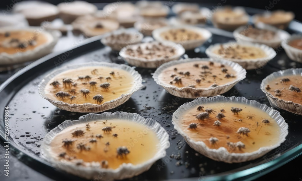 Mucor fungus colonies on agar plate with focus , colonies, agar, fungal ...