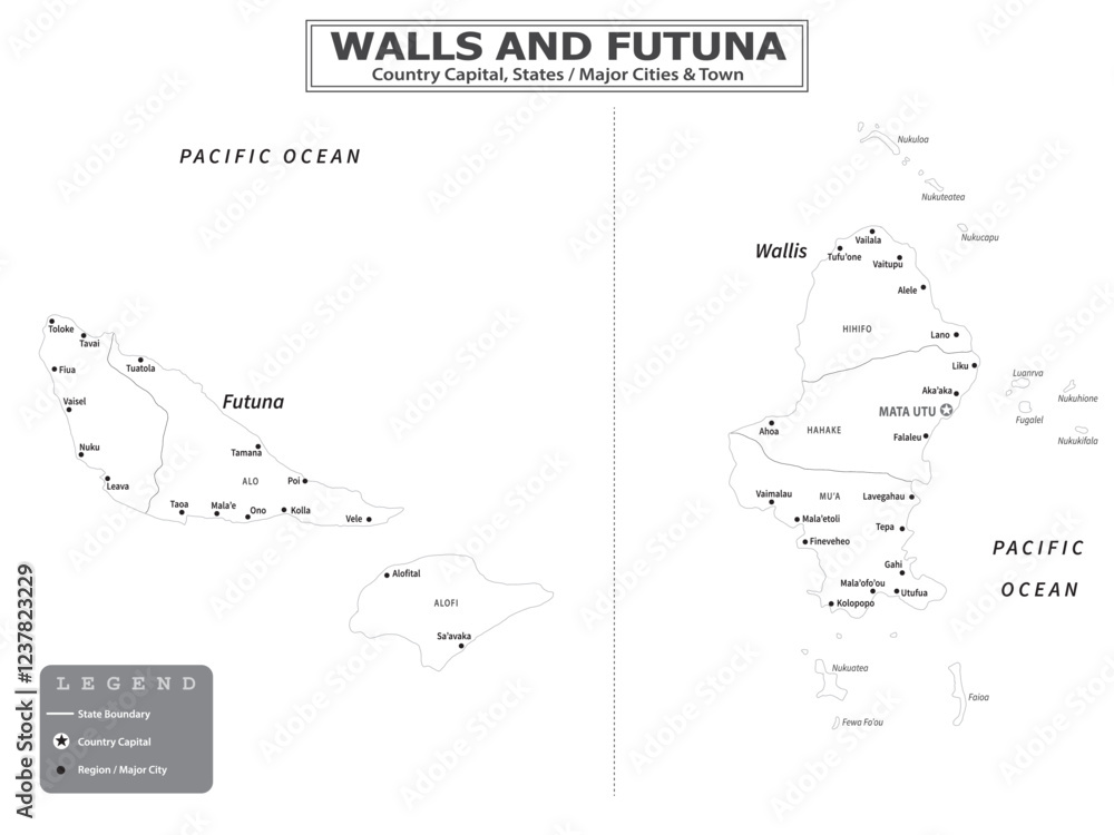 Australian Countries Geography Political map. Political map of country ...