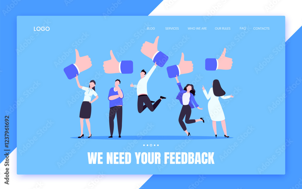 Customer feedback, employee or client satisfaction rating review with ...