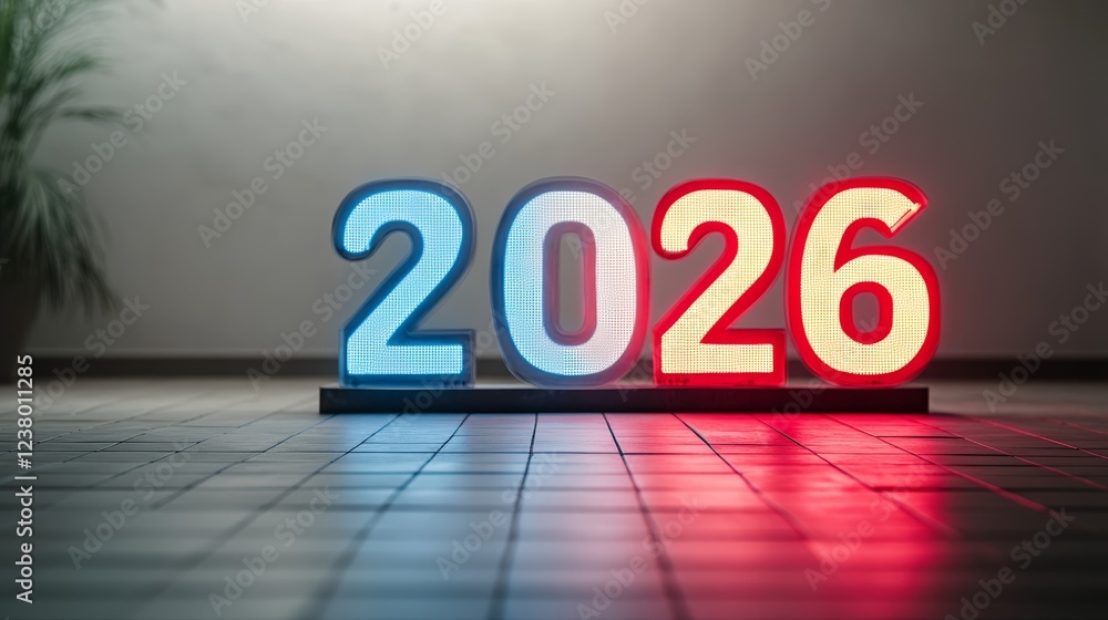 Elegant Retro inspired figures 2026 design in vibrant 80s neon colors ...