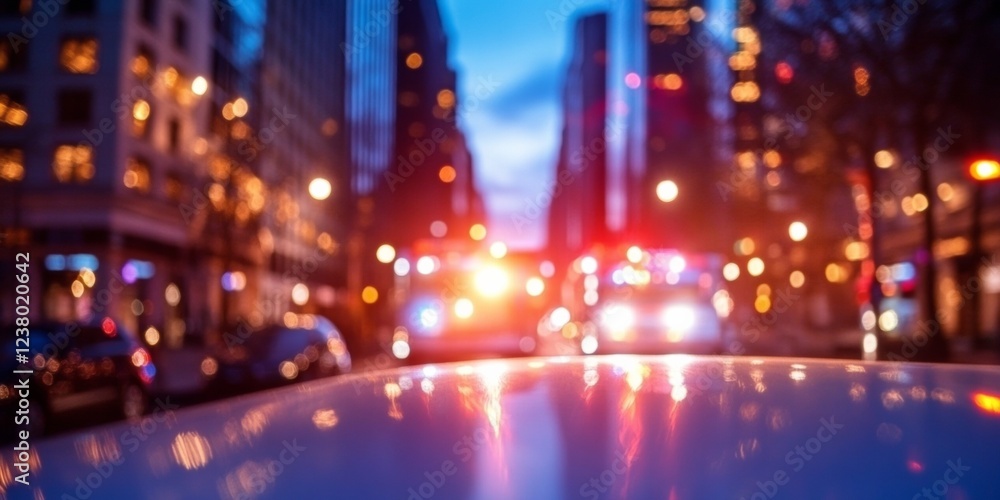 Urban Emergency Response Aesthetic Fire Trucks and Ambulances on City ...