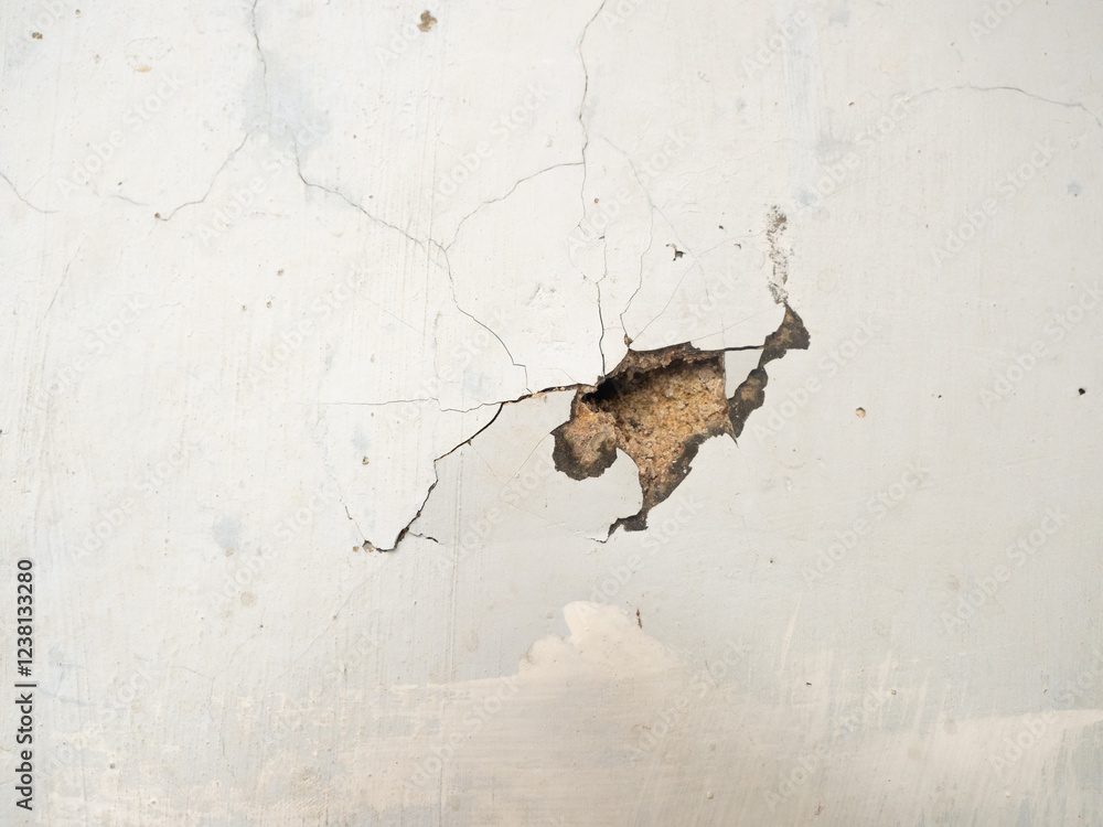 broken and collapsed wall, broken wall background, building structures ...