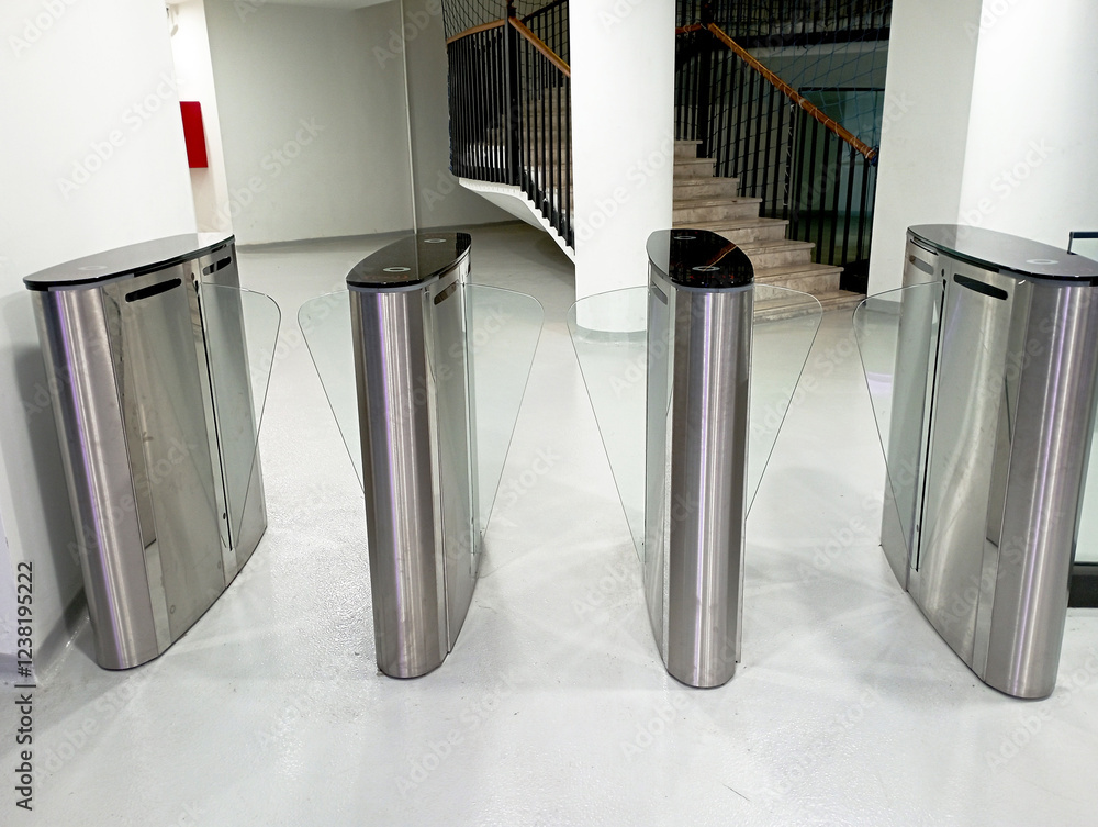 Technology idea concept used in daily life. Automatic door. Sliding ...