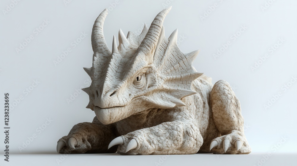 Styracosaurus 3D Model, intricately designed with a prominent horned ...