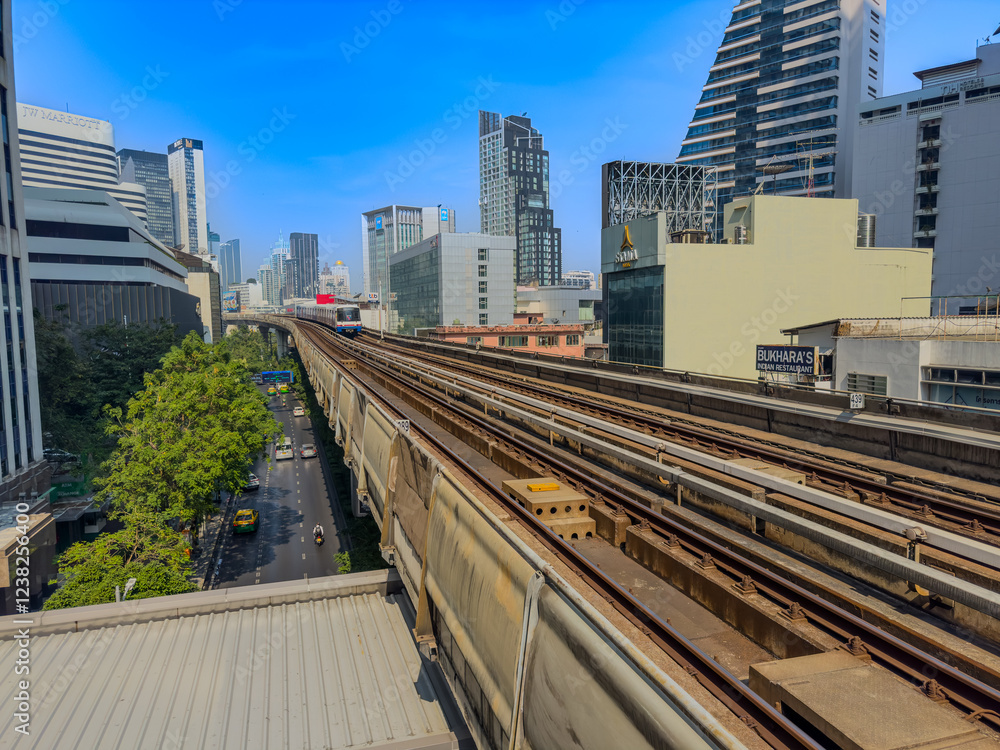 2 February 2025 BKK BTS Bangkok Mass Transit System Sky train which is ...