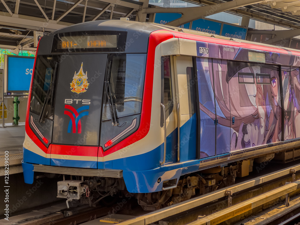 2 February 2025 BKK BTS Bangkok Mass Transit System Sky train which is ...