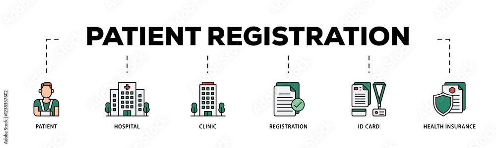 Stock-Illustration „Patient registration infographic icons flow process ...