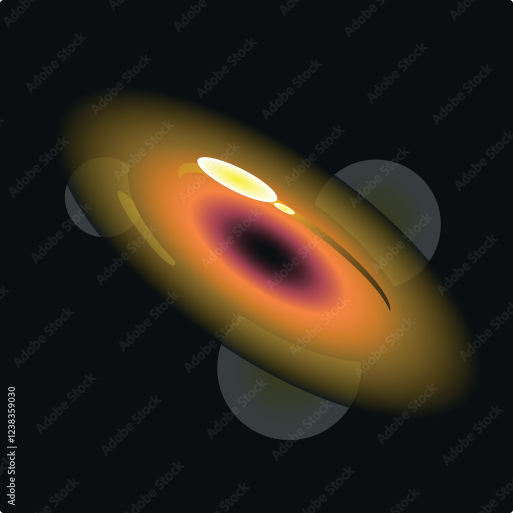 Planets orbiting and falling into a black hole in deep space Stock ...