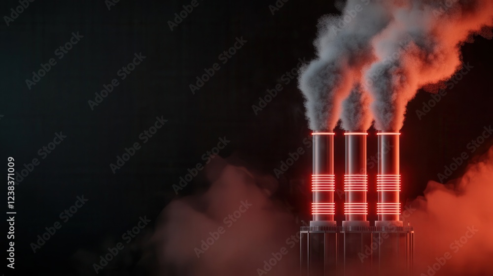 renewable energy geothermal future. Futuristic geothermal plants with ...