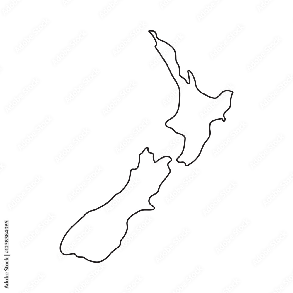 New Zealand Map Icon Stock Vector | Adobe Stock