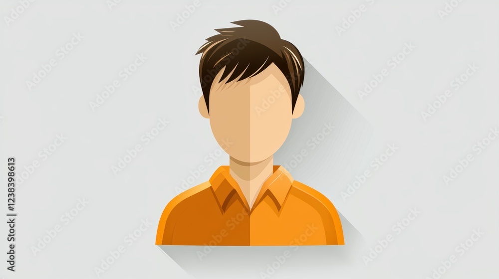 Stylish man's avatar, a representation of modern digital identity and ...