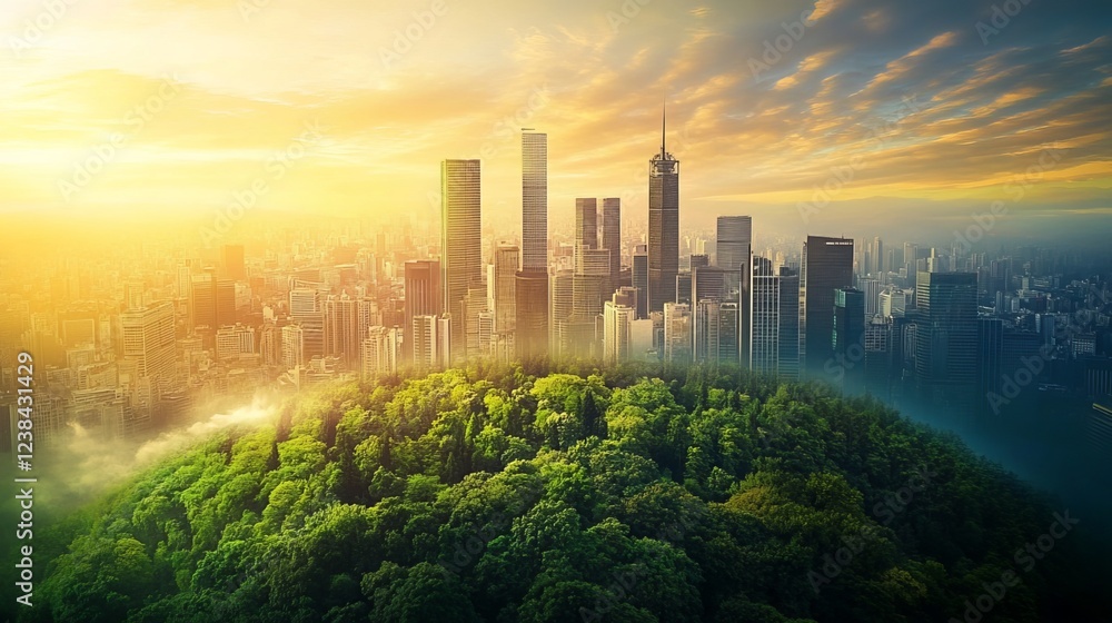 Stock-Illustration „Harnessing technology to protect our planet ...