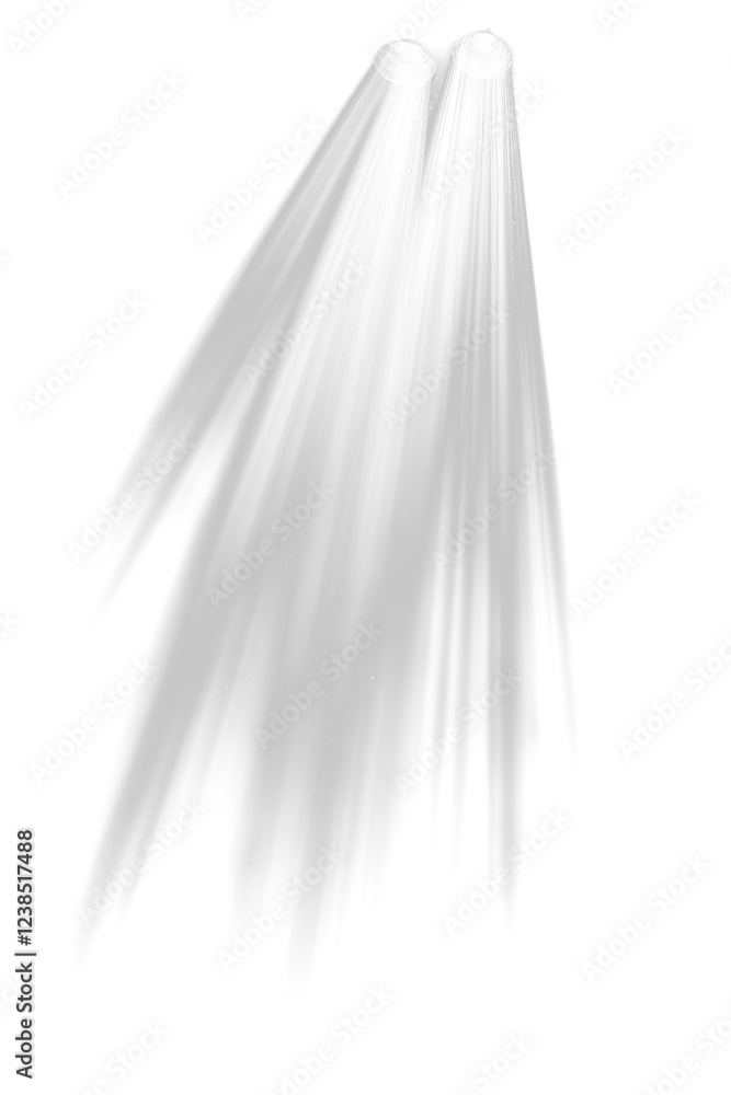 White Sun Ray Light Effect Isolated on Transparent Background Stock ...