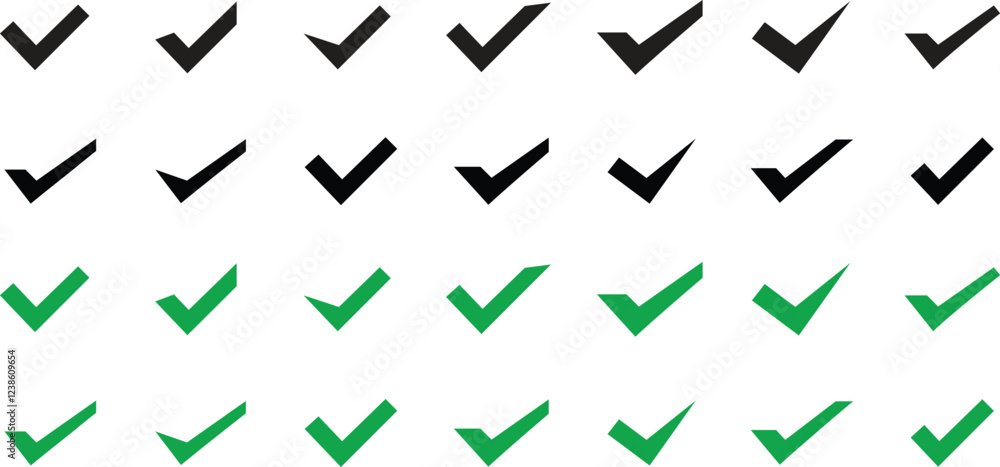 check mark set. Check mark icons collection. check mark transparent ...