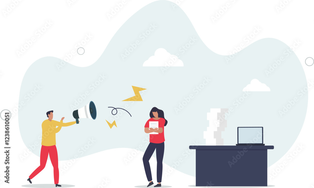 Workplace bullying and mental harassment from boss.Conflict and bully ...