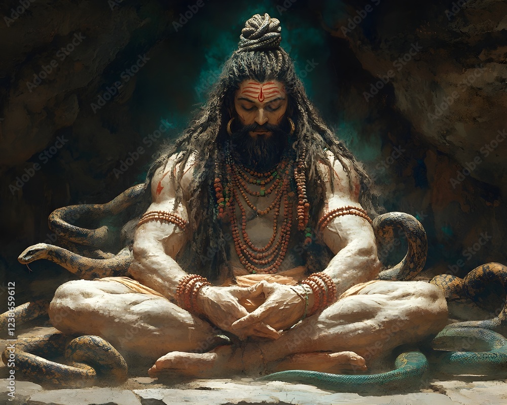 Depiction of Lord Yamaraj, the Hindu god of death and justice ...