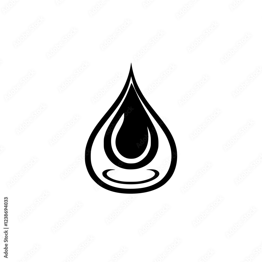 Water Drop: A Symbol of Purity and Environmental Conservation. This ...
