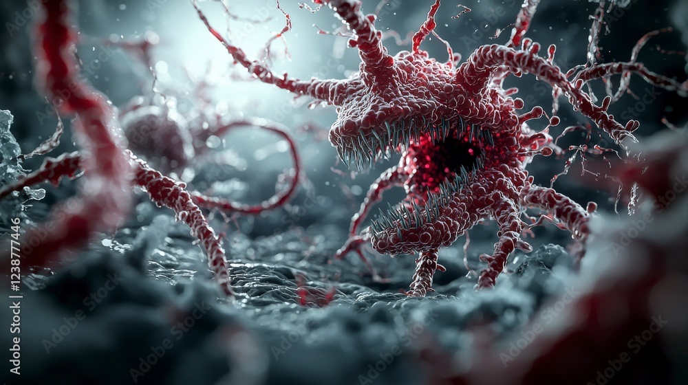 Intricate action of taenia saginata in the human body microscopic view ...