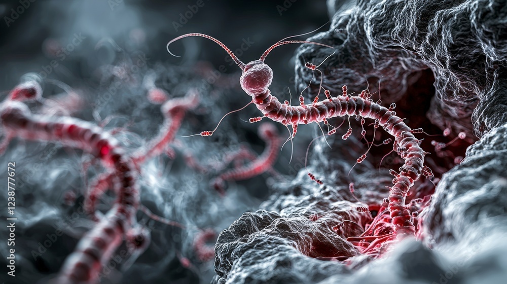 Hookworms in action microscopic exploration of parasites laboratory ...