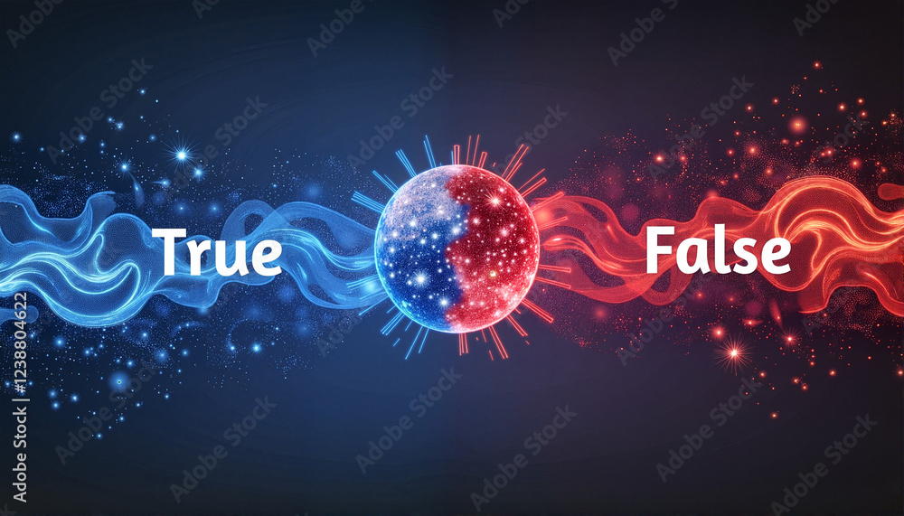 True and False imagery with vibrant colors and stars for informative ...
