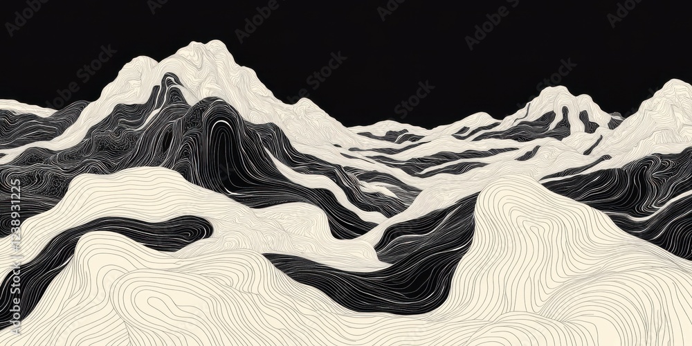 tiled pattern of smaller topographic maps, each featuring unique but ...
