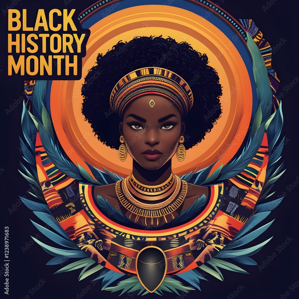 "Black History Month: Celebrating African Heritage and Culture" Stock Illustration | Adobe Stock