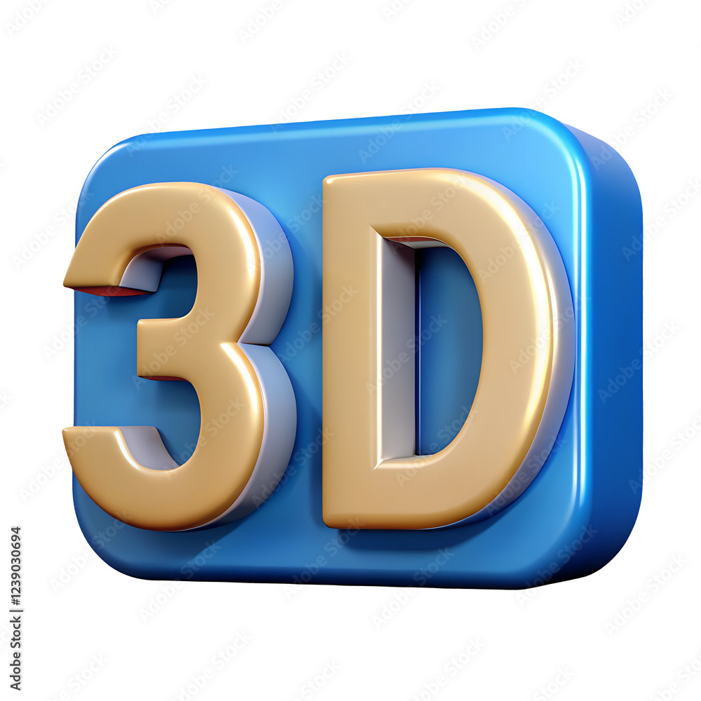3D Adobe Illustrator, Ai icon, logo app on white isolated transparent ...