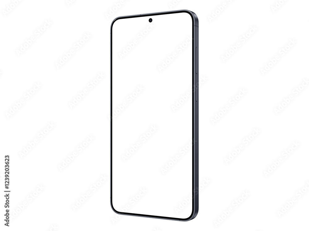 Photo of smartphone similar to android device without background. Blue ...