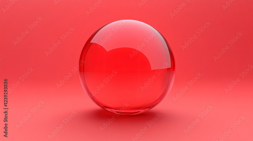 Transparent Red Sphere, Providing Visual Depth and Motion to Your ...