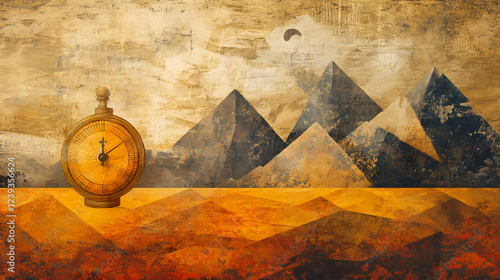 History and time travel - layers of textures and colors in sand yellow ...