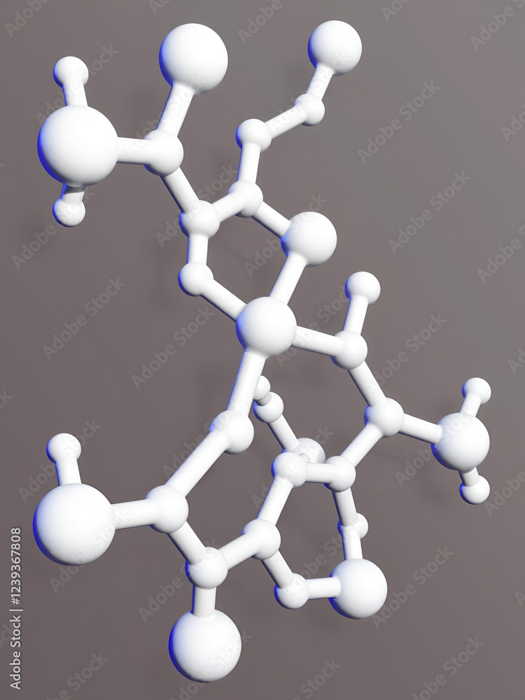 Stylized molecule model/structural formula of butene. Stock Photo | Adobe Stock