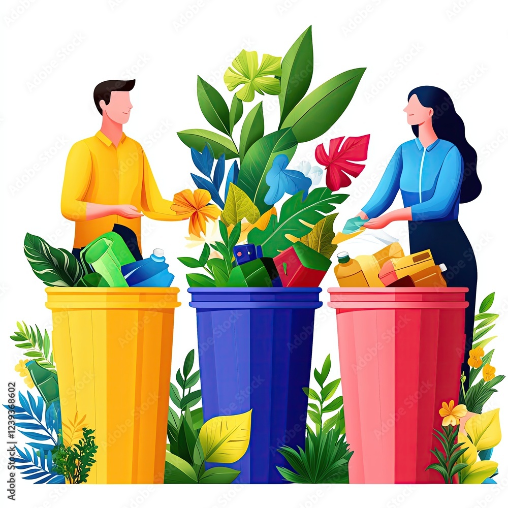 Waste Management and Sustainable Business Model - Office workers ...