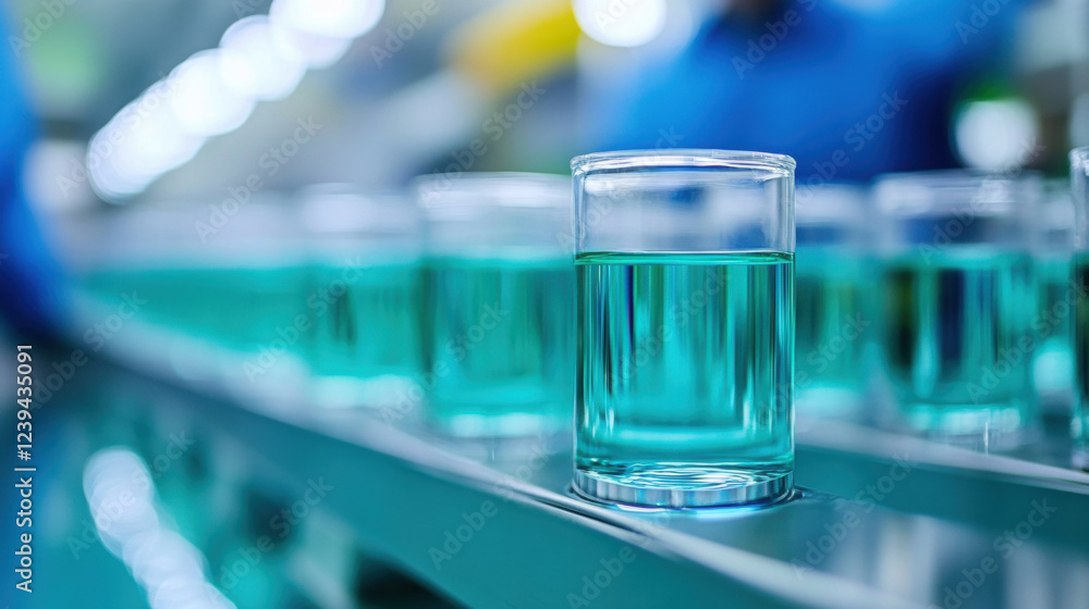 Energy-Efficient Industrial Factory, A high-fidelity image of a water ...