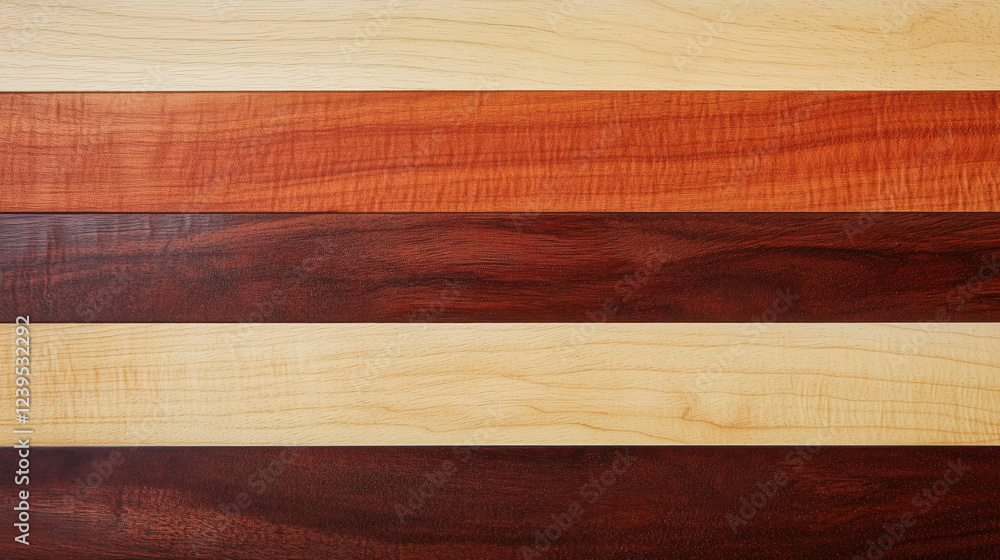 Horizontal wood plank texture with a blend of light maple and dark ...