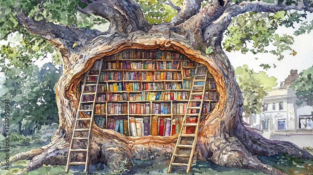 International Childrens Book Day Fairy Tales A magical library inside a ...