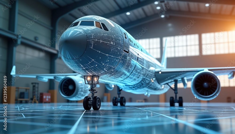 AI-powered inspection system for aerospace manufacturing. Aircraft in ...