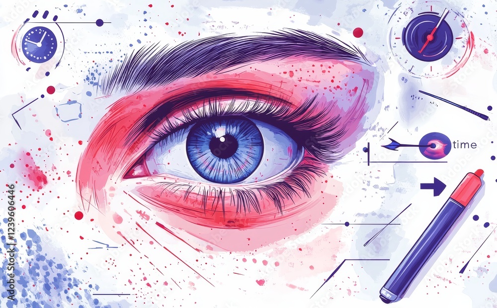 Explanation of conjunctivitis or pink eye symptoms through a simple ...