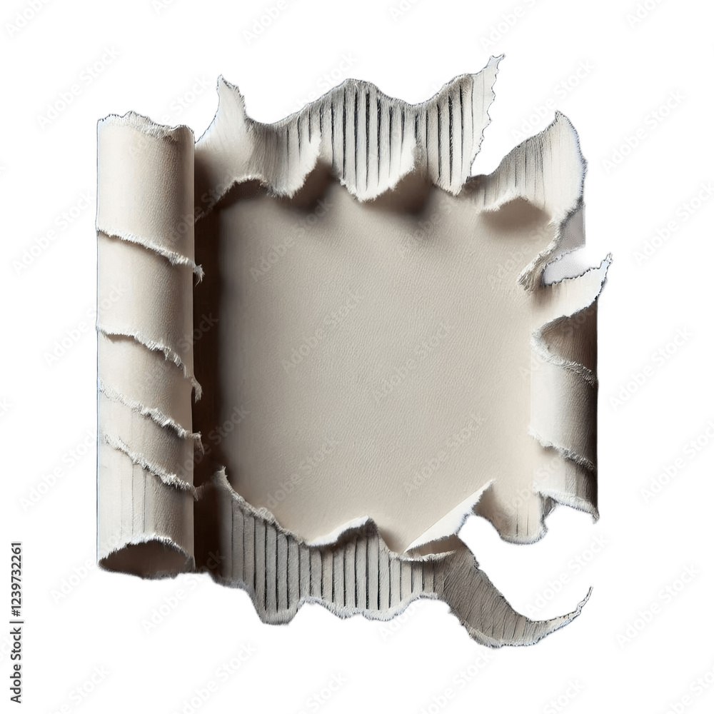 torn paper design with metallic map silhouette and space for text ...